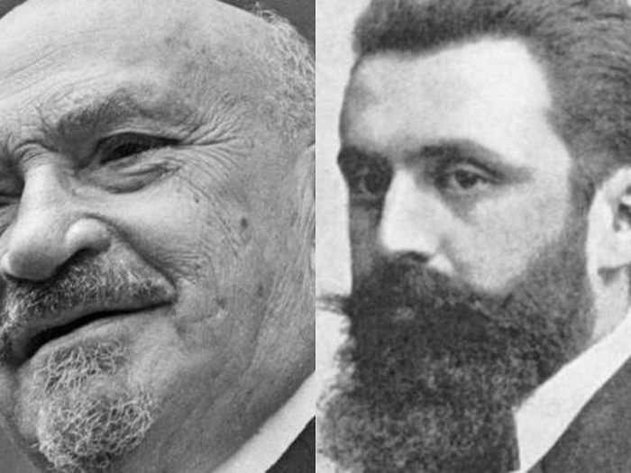 SOSOK Pendiri Zionis Israel Theodor Herzl & Chaim Azriel Weizmann yang ...
